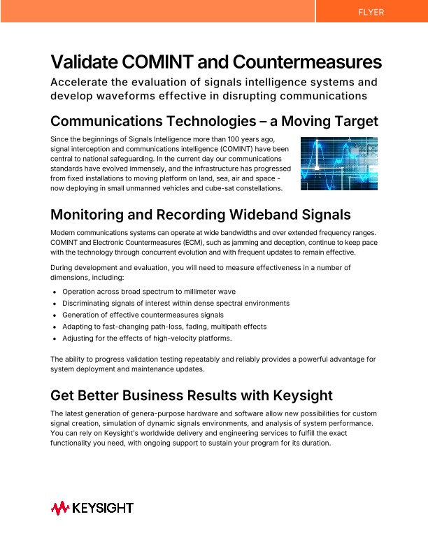 Validate COMINT & Countermeasures PDF Asset Page | Keysight